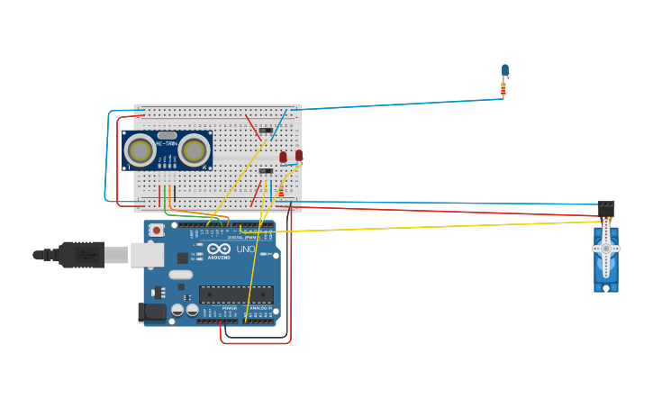 Circuit Design Copy Of Ultrasonic Distance Sensor Led Bar Graph Tinkercad
