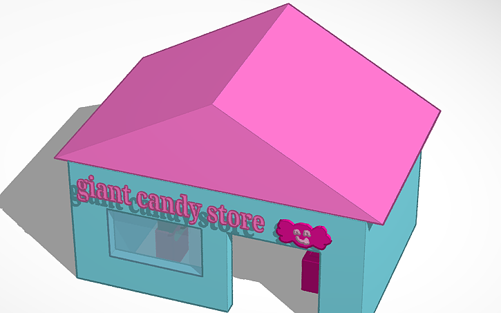 3D design candy store - Tinkercad