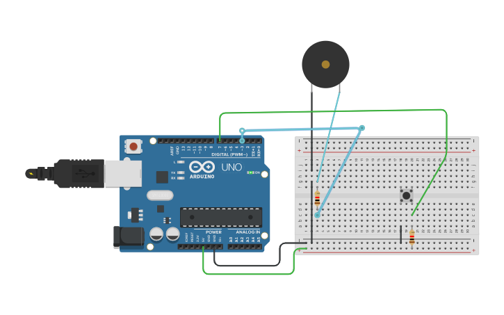 Circuit design play speaker | Tinkercad