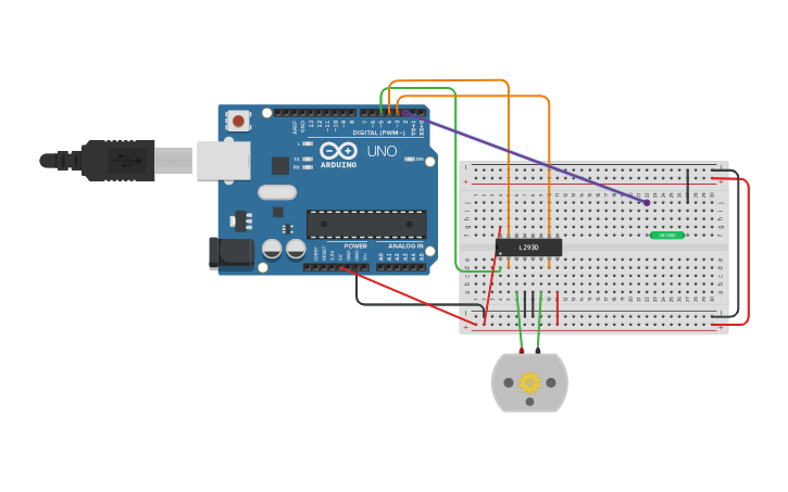 Circuit design Using Tilt Switch Cutt Off with a DC Motor | Tinkercad