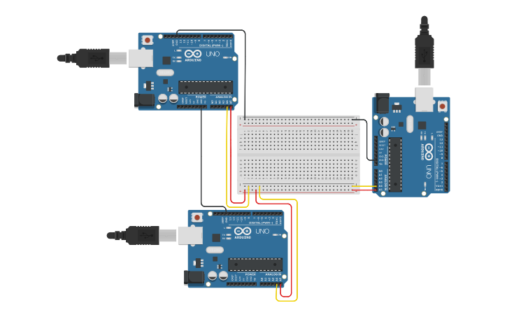 Circuit design I2C - Tinkercad