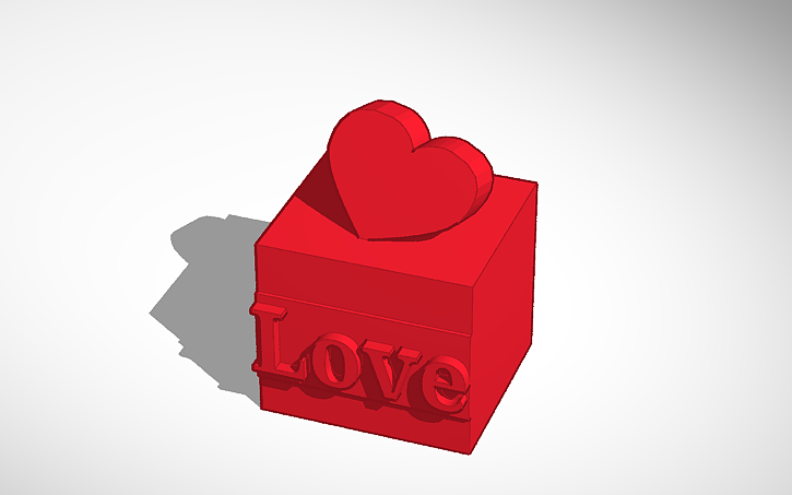 3D design Valentine Day - Tinkercad
