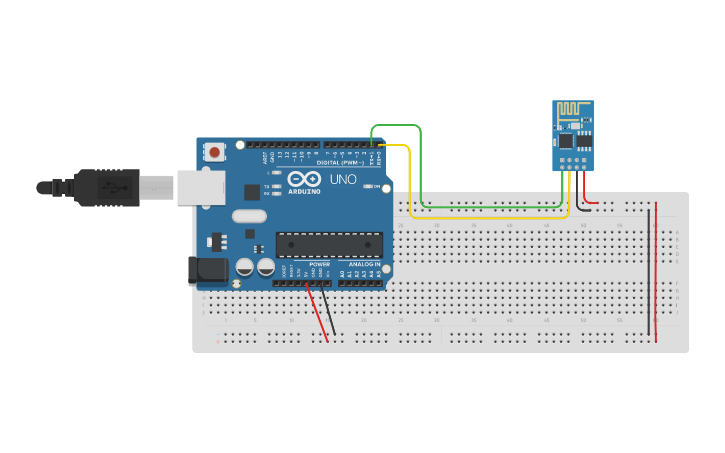 Circuit design Circuito ON/OFF Led - Módulo Bluetooth - Tinkercad