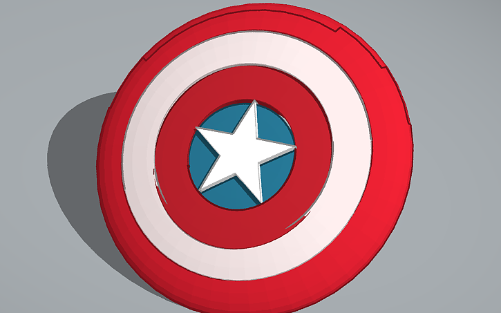 3D design Captain America Sheild! - Tinkercad