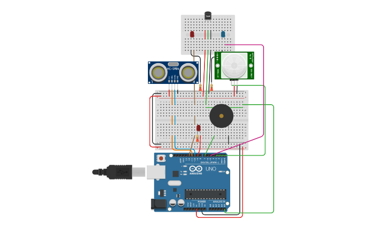 Circuit design Control de Entrada - Tinkercad