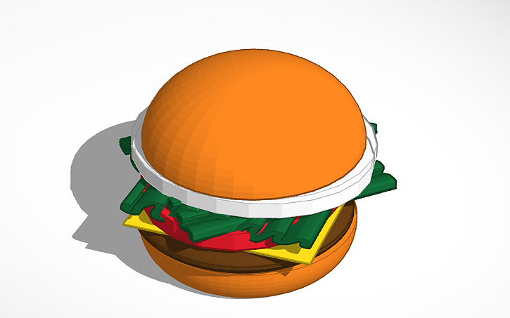 3D design My burger- art lesson 2 | Tinkercad
