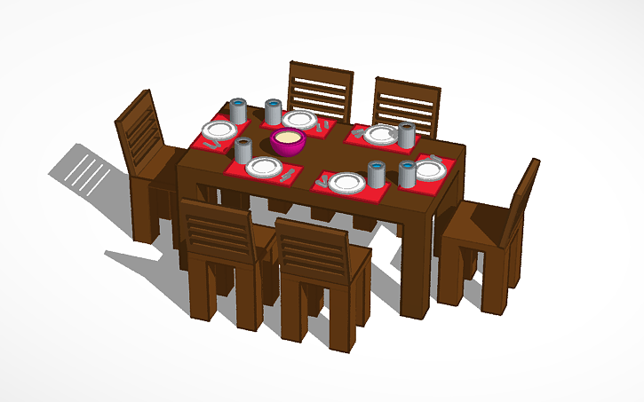 3D design Dining Table - Tinkercad