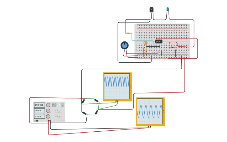 Circuit design Red LED - Tinkercad