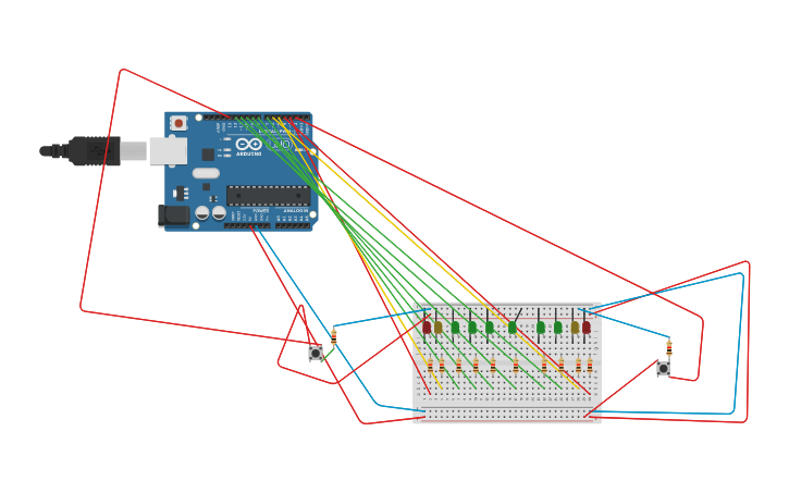 Circuit design Pin-Pong - Tinkercad