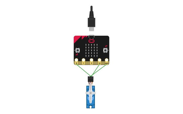 Circuit Design Servo Motor Tinkercad