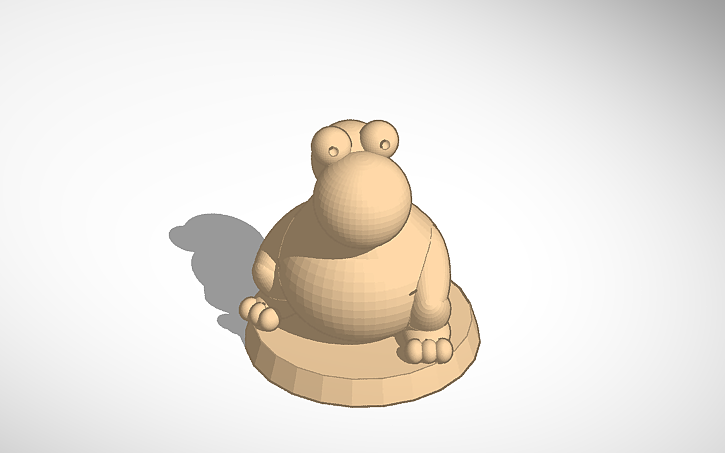 3D design Nerd Mascot 28mm - Tinkercad