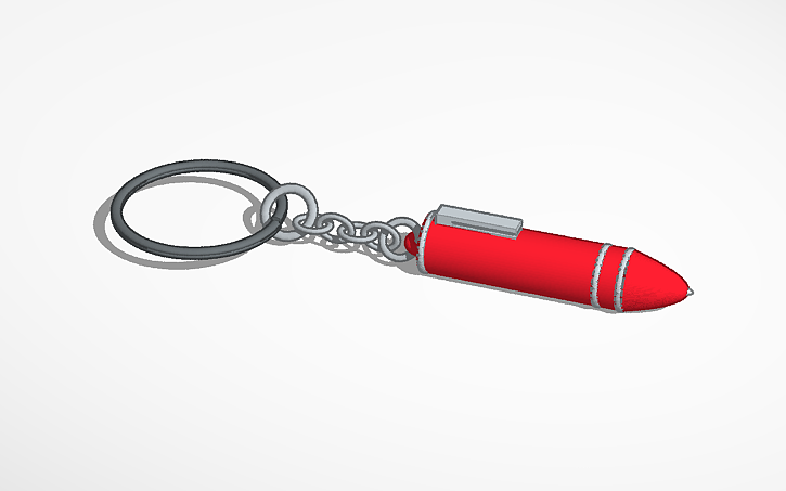 3D design Mini Pen Keychain - Tinkercad