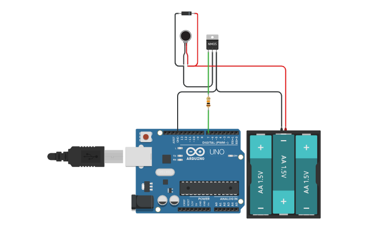 Circuit Design Moteur Et Mosfet Tinkercad