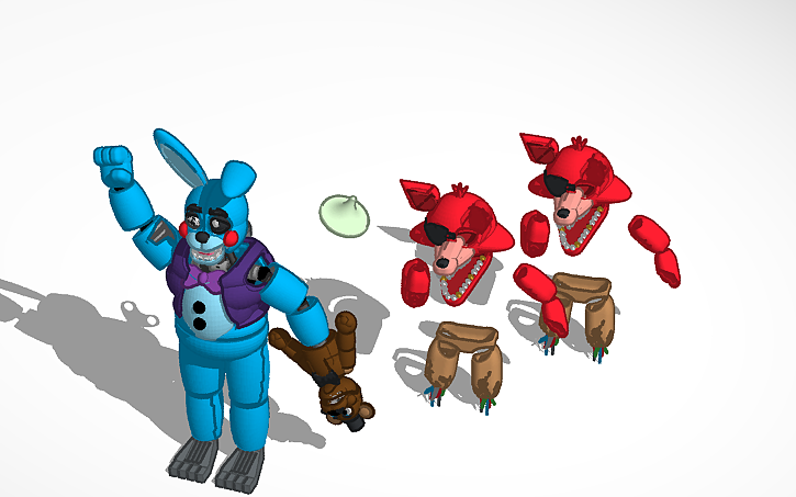 3D design shadow wind up bonnie with fredbon Fmr version 2.32 - Tinkercad