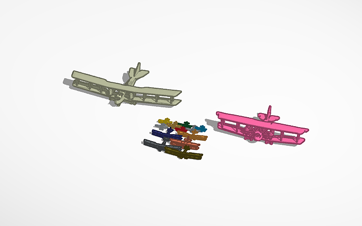 3D design WW1 German Aircraft - Tinkercad