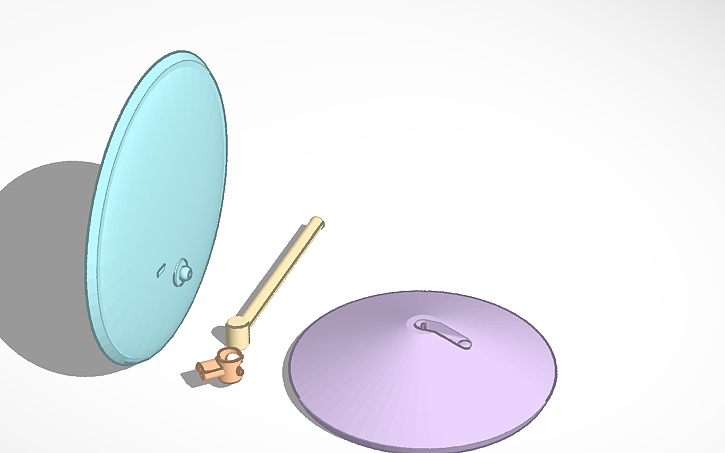 3D design Magnification Mirror Dissasembled | Tinkercad