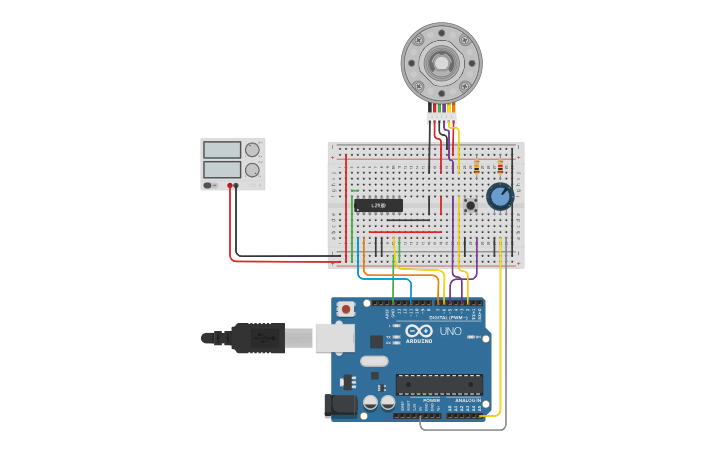 Circuit design PID motor cc - Tinkercad