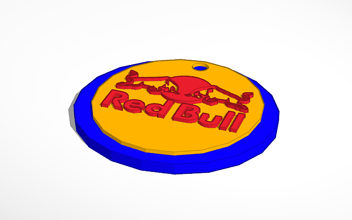 3D design red bull logo - Tinkercad