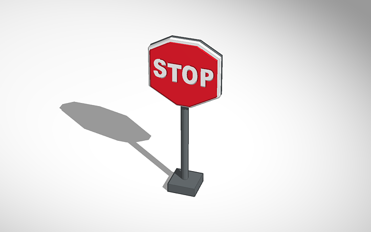 3D design stop sign - Tinkercad
