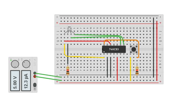 Circuit design blinking led - Tinkercad