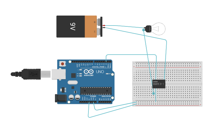 Circuit design relay - Tinkercad