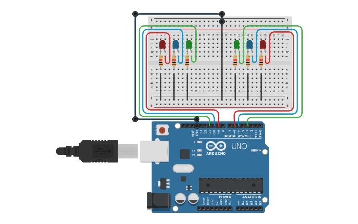 Circuit design LED Brightness and Fade - Tinkercad