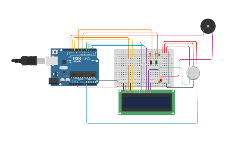 Circuit Design Gas Warning Monitoring System Nayli Nasuha Syuhada Tinkercad