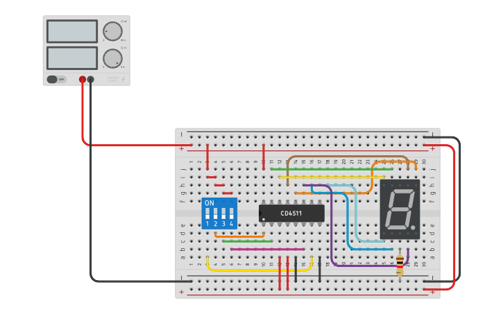 Circuit Design Display Sette Segmenti Armando Kulla Tinkercad