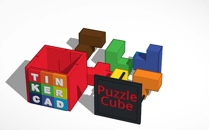 3D design Puzzle Cube with TinkerCad Case and Lid - Tinkercad