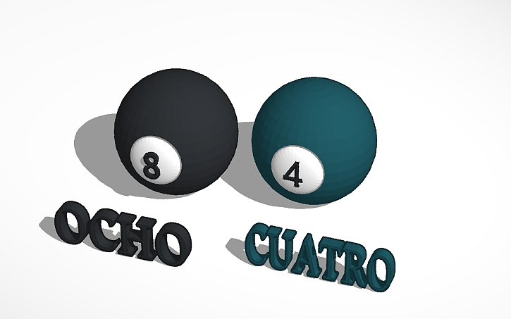 3D design Bolas de Billar - Tinkercad