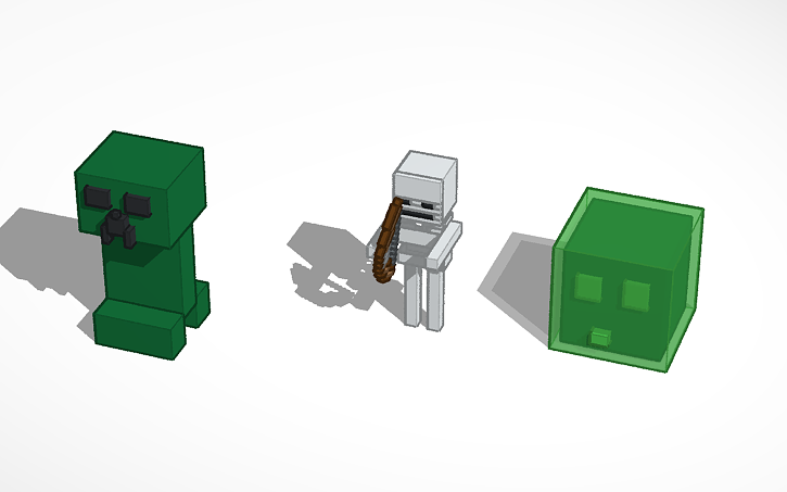 3D design Minecraft skeleton | Tinkercad