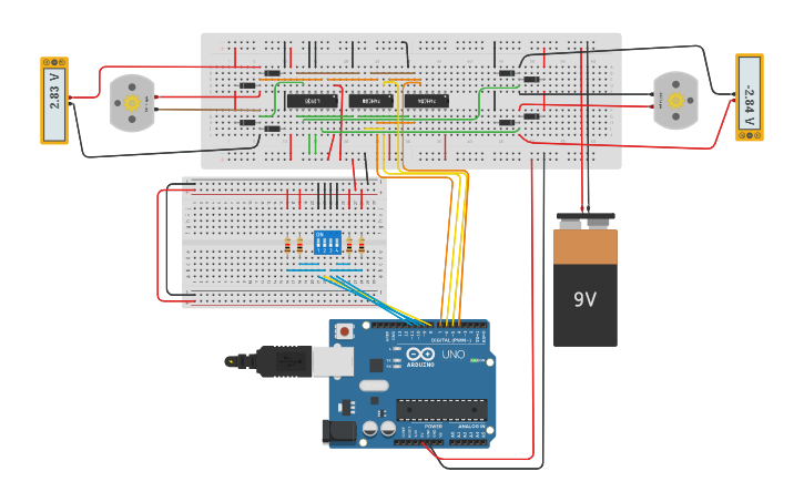Circuit design 05_Line_tracking | Tinkercad