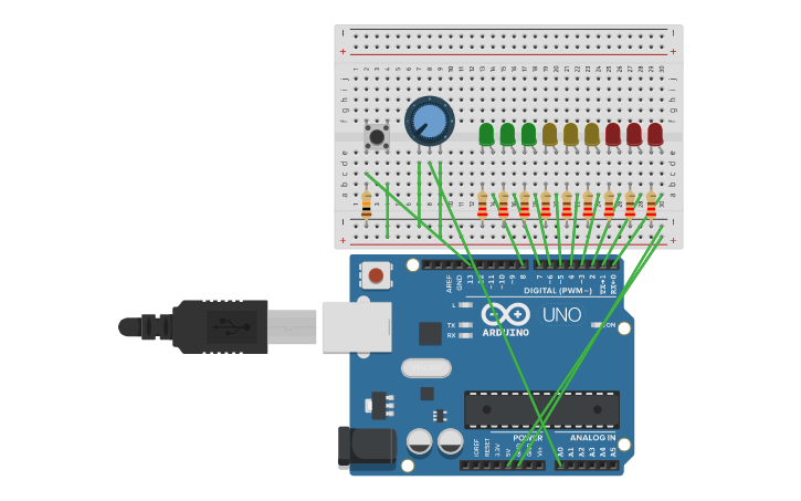 Circuit design ENTRADAS DIGITALES CON ARDUINO | Tinkercad Circuit design ENTRADAS DIGITALES CON ARDUINO | Tinkercad