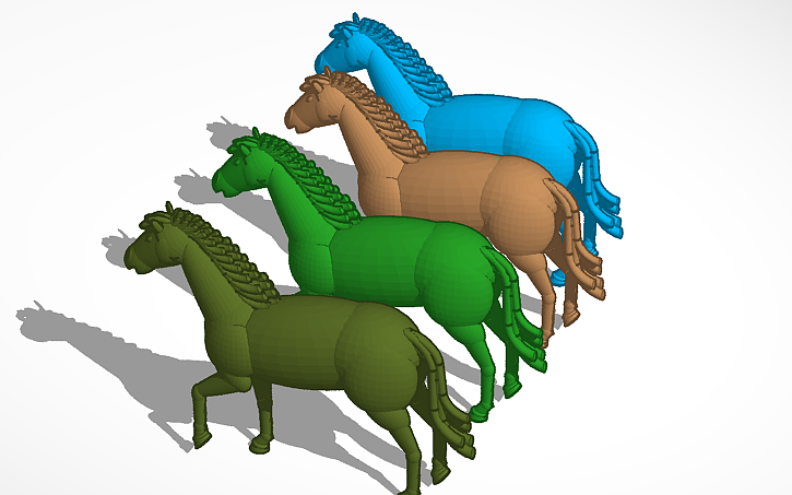 3D design horses - Tinkercad