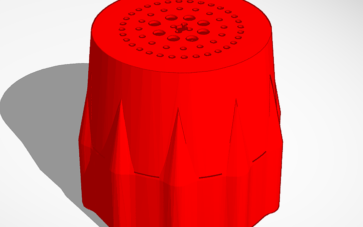 3D design coke bottle sprinkler - Tinkercad