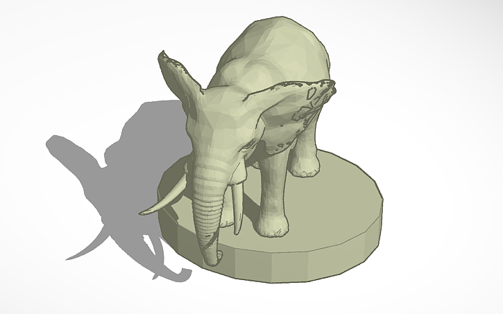 3D design Elephant - Tinkercad