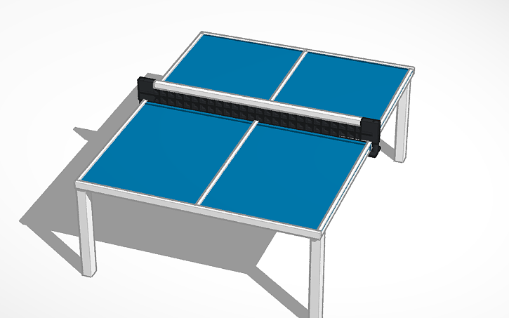 3D design pingpong table - Tinkercad