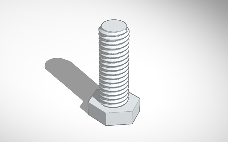 3D design bolt - Tinkercad