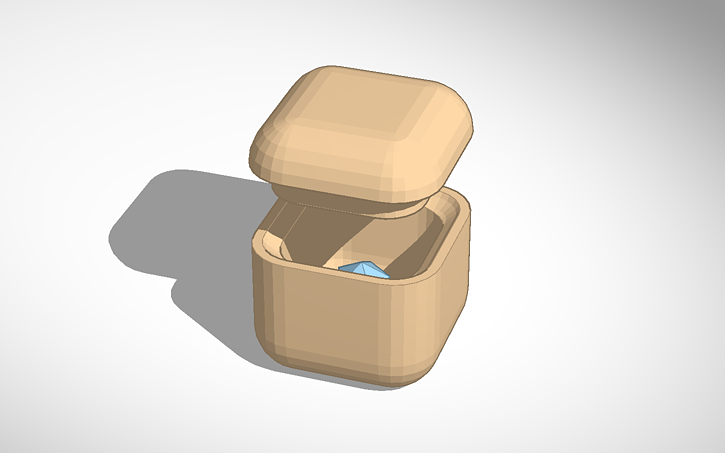 3D design wooden jewerly box - Tinkercad