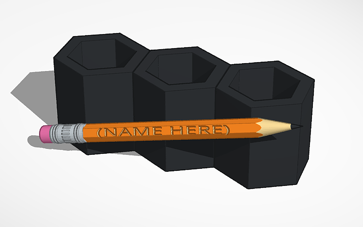 3D design Desktop Pencil Holder - Tinkercad