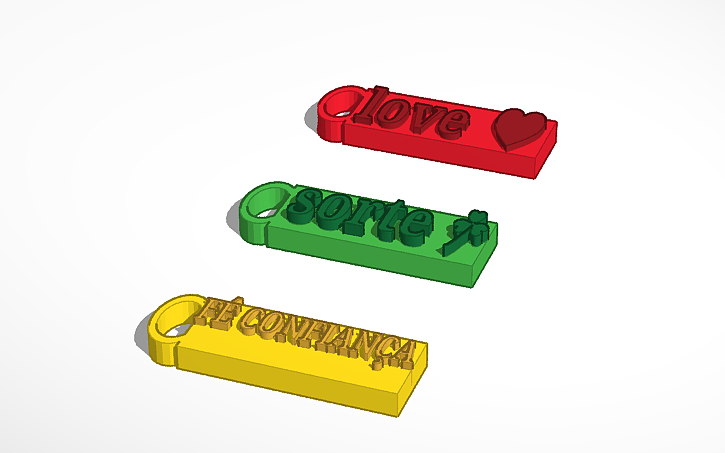 3D design chaveiros joaocompaulo - Tinkercad