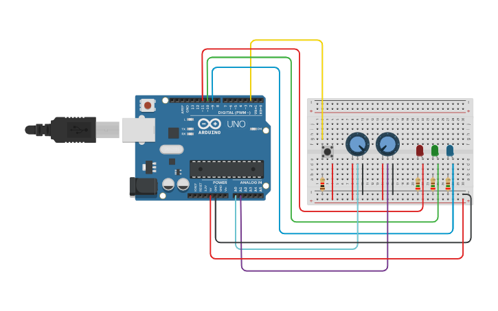 Circuit design HW02-LED and PWM | Tinkercad