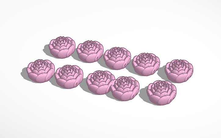 3D design adding roses - Tinkercad