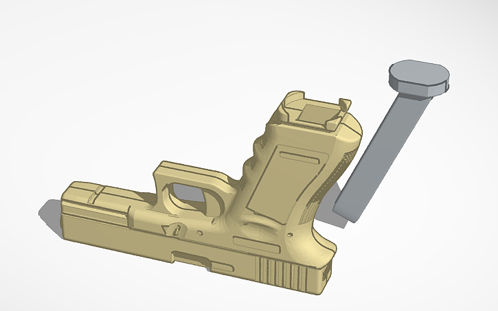 3D design printable Glock 19 with mag V.3 - Tinkercad
