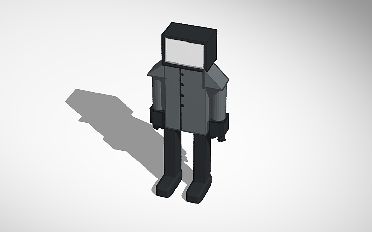 3D design TV Man - Tinkercad