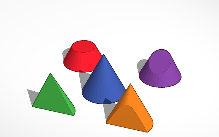 3D design Cone Cross Sections | Tinkercad