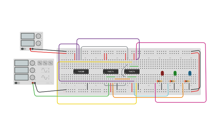 Circuit design B420033 3 bit asynchronous counter with d flipflop(MOD-6 ...