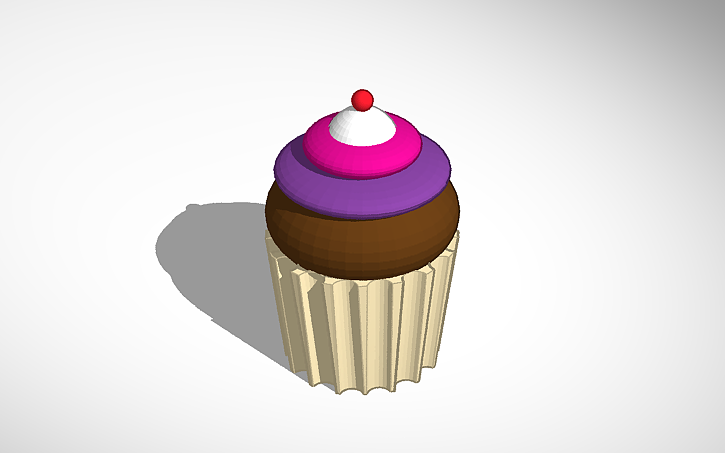 3D design Jessica Leijdekkers cupcake - Tinkercad