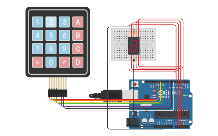 Circuit Design Keypad Seven Segment Input Tinkercad