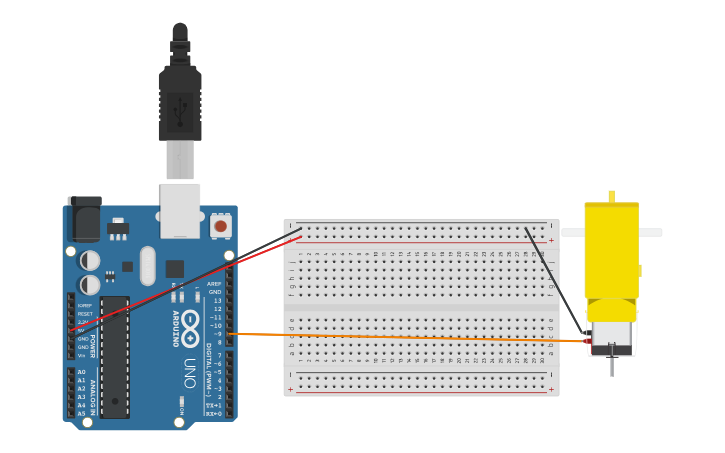 Circuit design Motor | Tinkercad